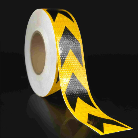 Băng keo phản quang 3A-3100 sọc vàng đen (cuộn 46m)